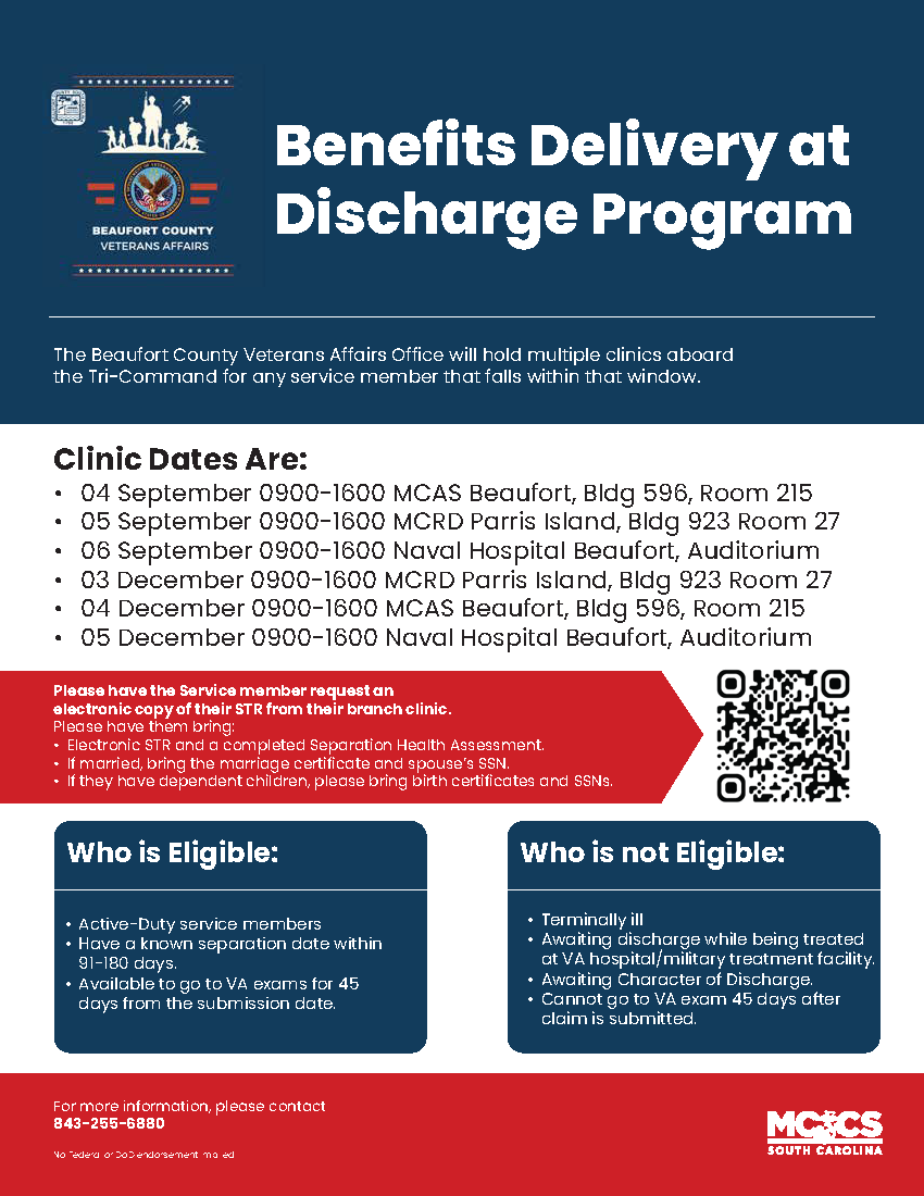 Benefits Delivery at Discharge Program | SC Department Of Veterans' Affairs